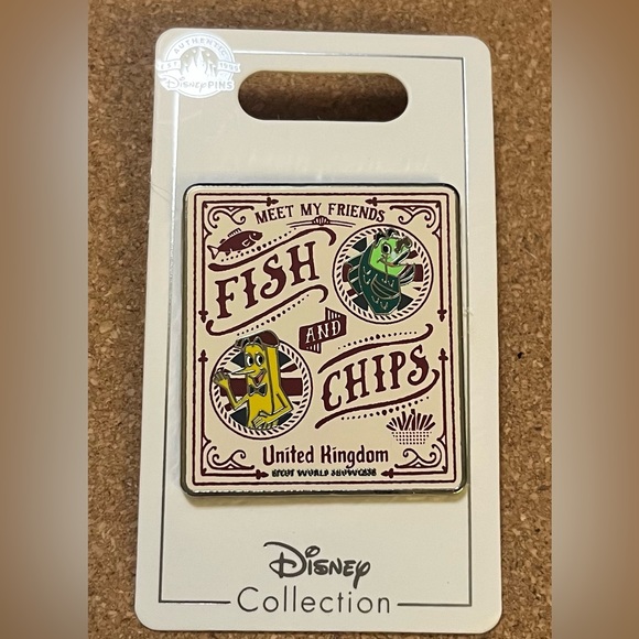 Disney | Accessories | Disney Parks Fish And Chips Pin | Poshmark